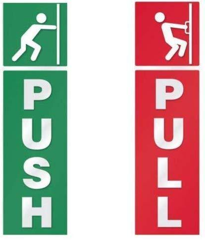 Push and Pull Safety Sign Sticker Option 1